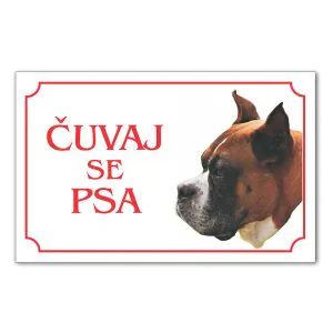 Tabla Čuvaj se psa - BOXER • URBAN PETS