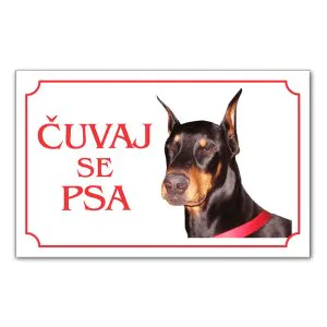 Tabla Čuvaj se psa - DOBERMAN • URBAN PETS